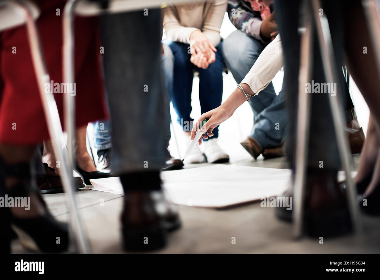 Team Teamwork Meeting Start up Concept Stock Photo - Alamy