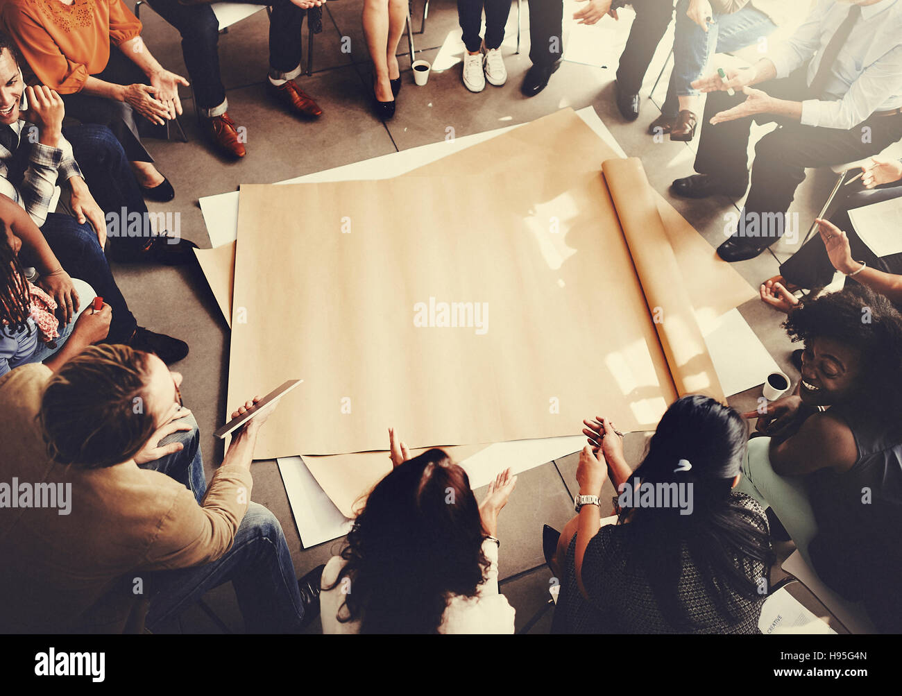 Team Teamwork Meeting Start up Concept Stock Photo - Alamy