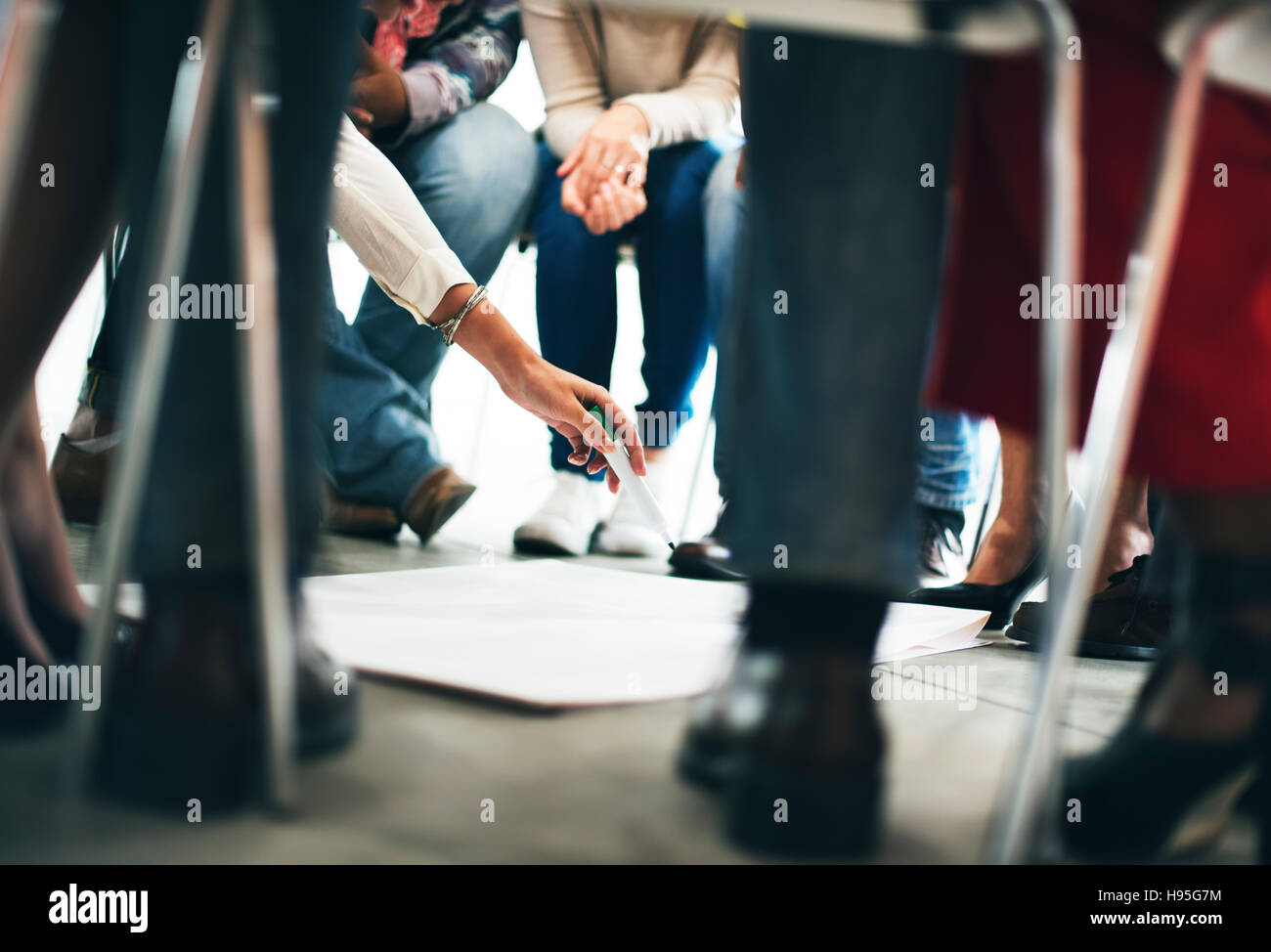 Team Teamwork Meeting Start up Concept Stock Photo - Alamy