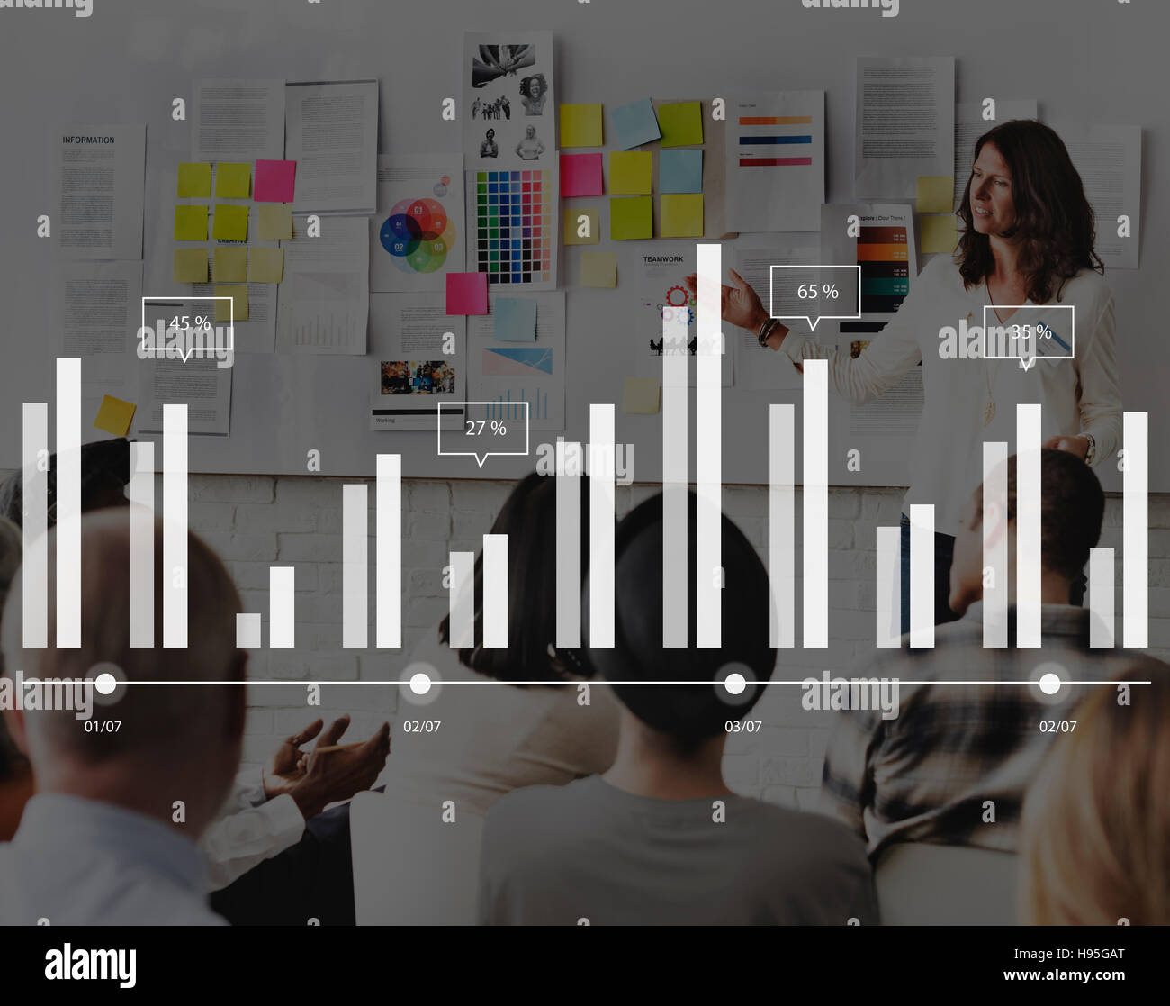 Histogram Statistics Graph Bar Chart concept Stock Photo - Alamy
