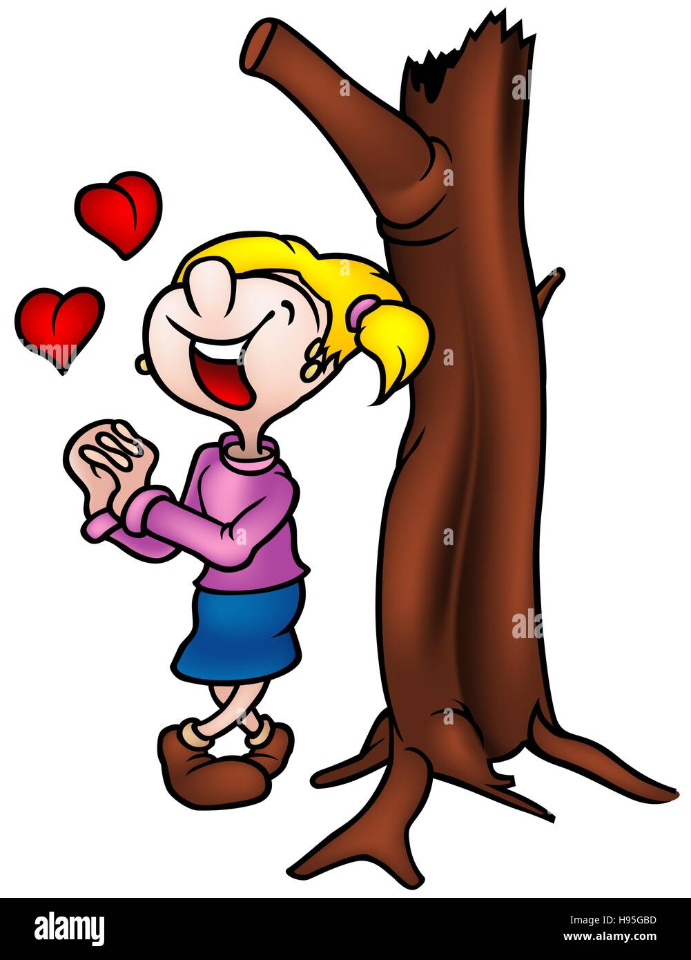 Girl cartoon Cut Out Stock Images & Pictures - Alamy