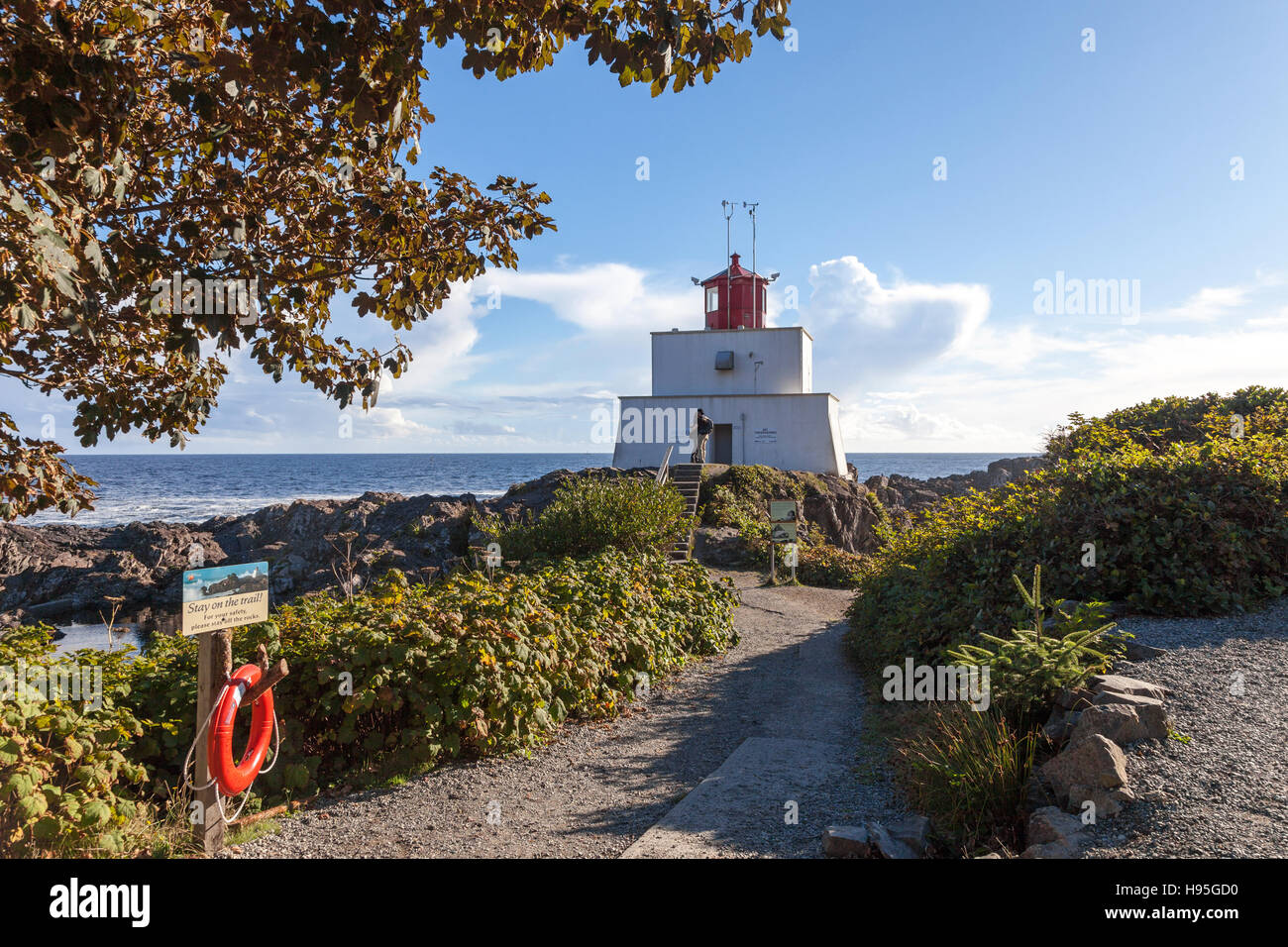 Amphitrite Point Lighthouse Ucluelet Peninsula Vancouver Island British ...