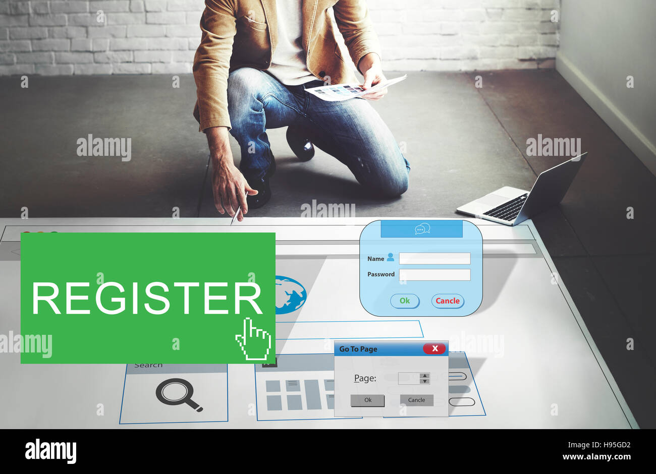 Register Enter Apply List Subscribe Application Concept Stock Photo - Alamy