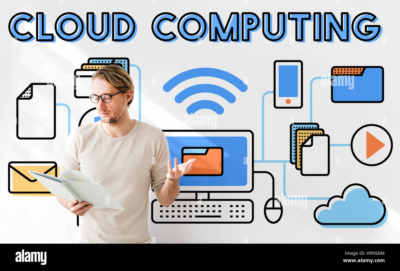 Cloud Computing Connection Data Information Storage Concept Stock Photo ...