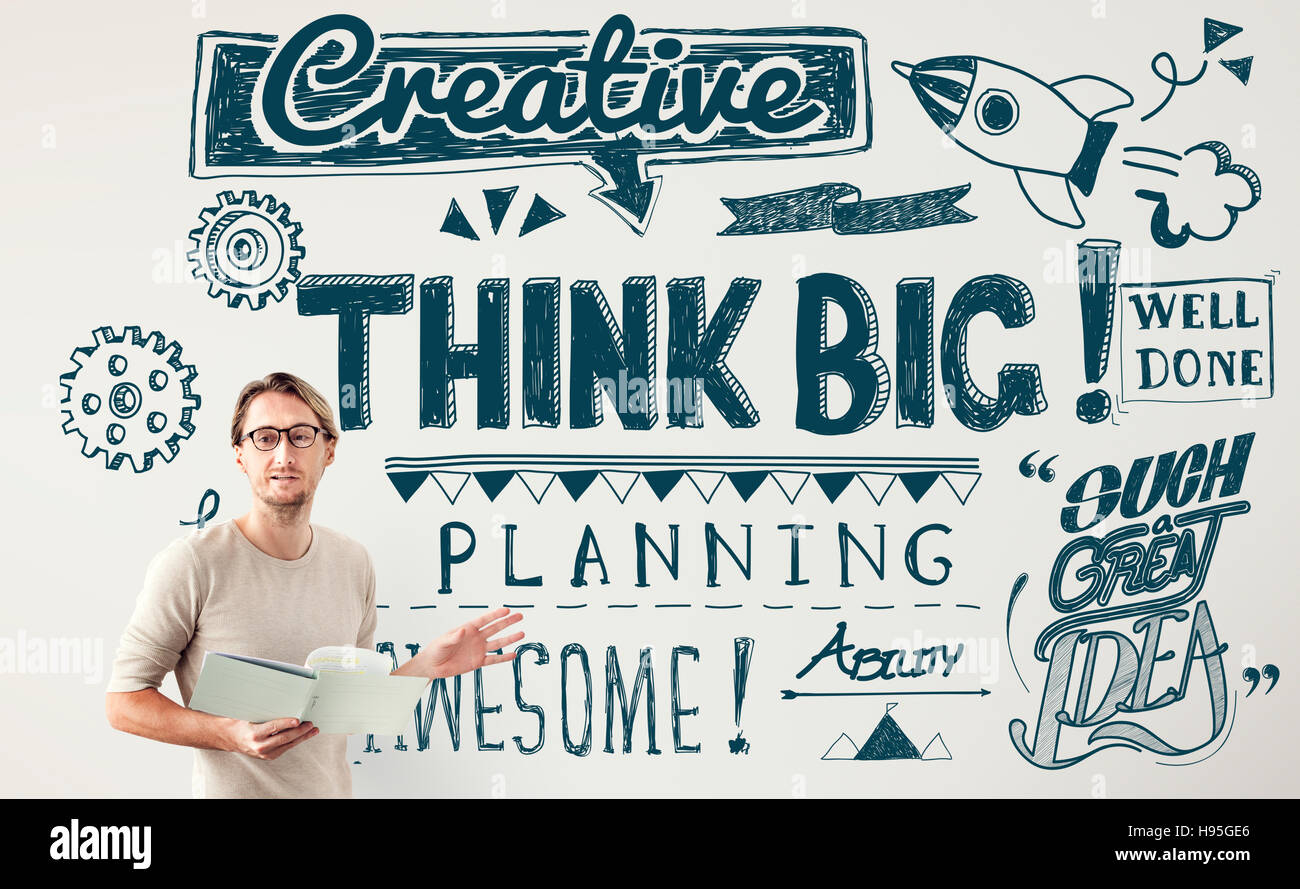 Think Big Attitude Believe Optimism Concept Stock Photo - Alamy