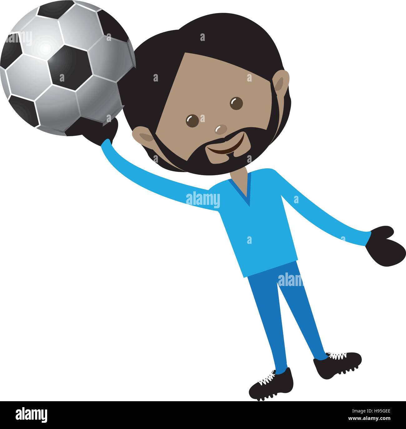 football soccer player icon image vector illustration design Stock ...
