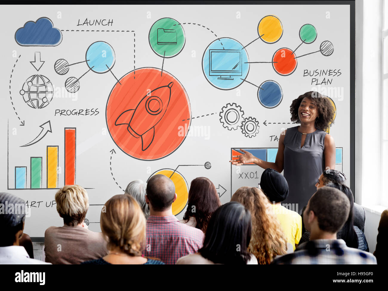 Launch Innovation Ideas Mission Strategy Goals Concept Stock Photo - Alamy