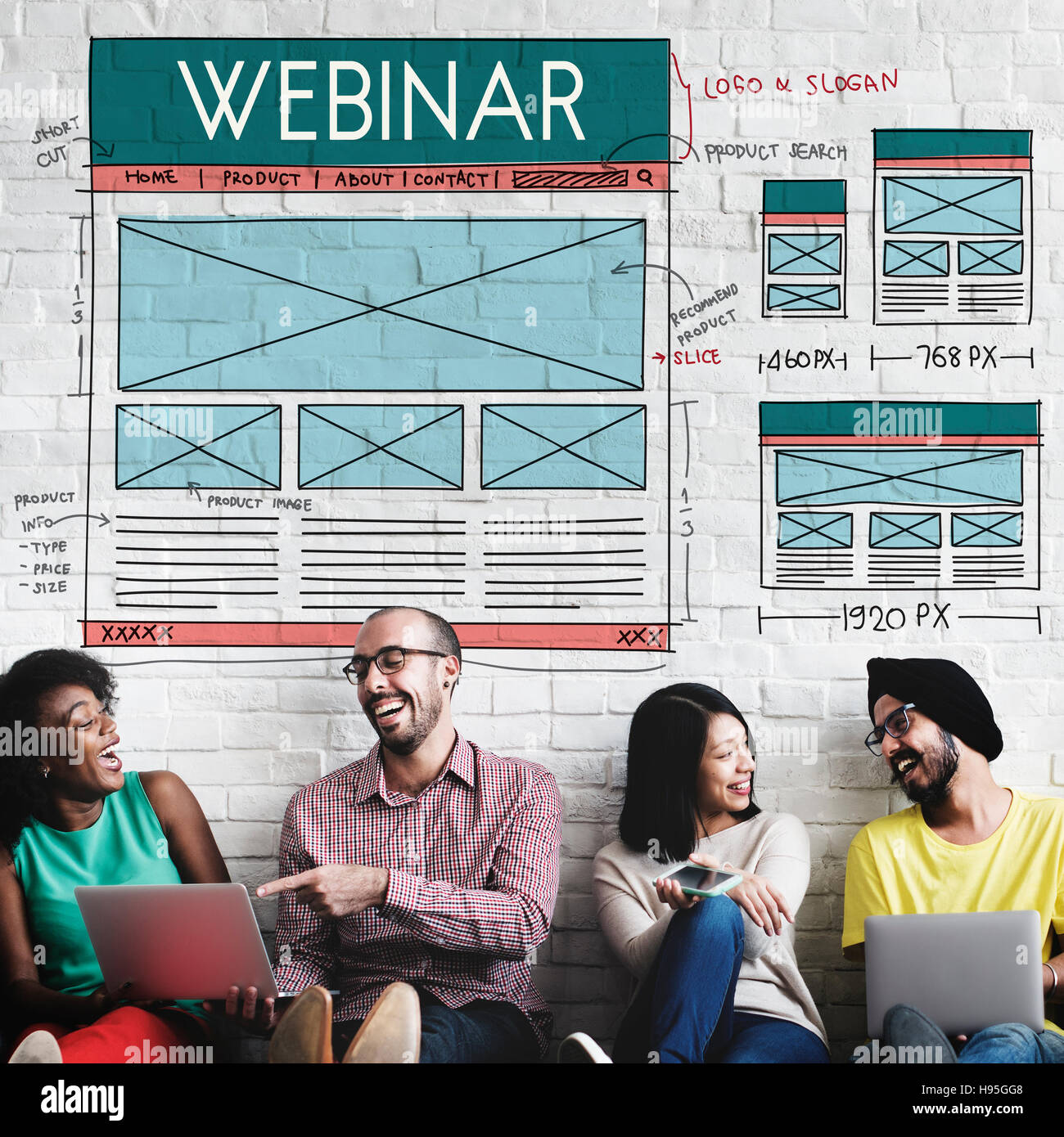 Webinar Computer Education Learning Technology Concept Stock Photo - Alamy