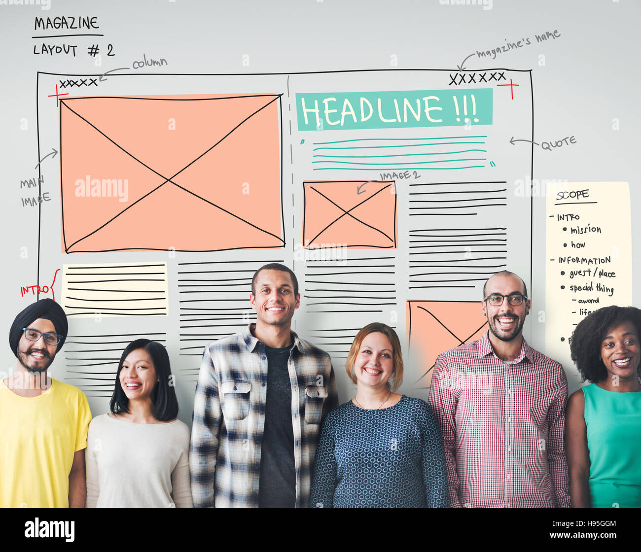 Design Magazine Creativity Layout Media Publication Concept Stock Photo ...