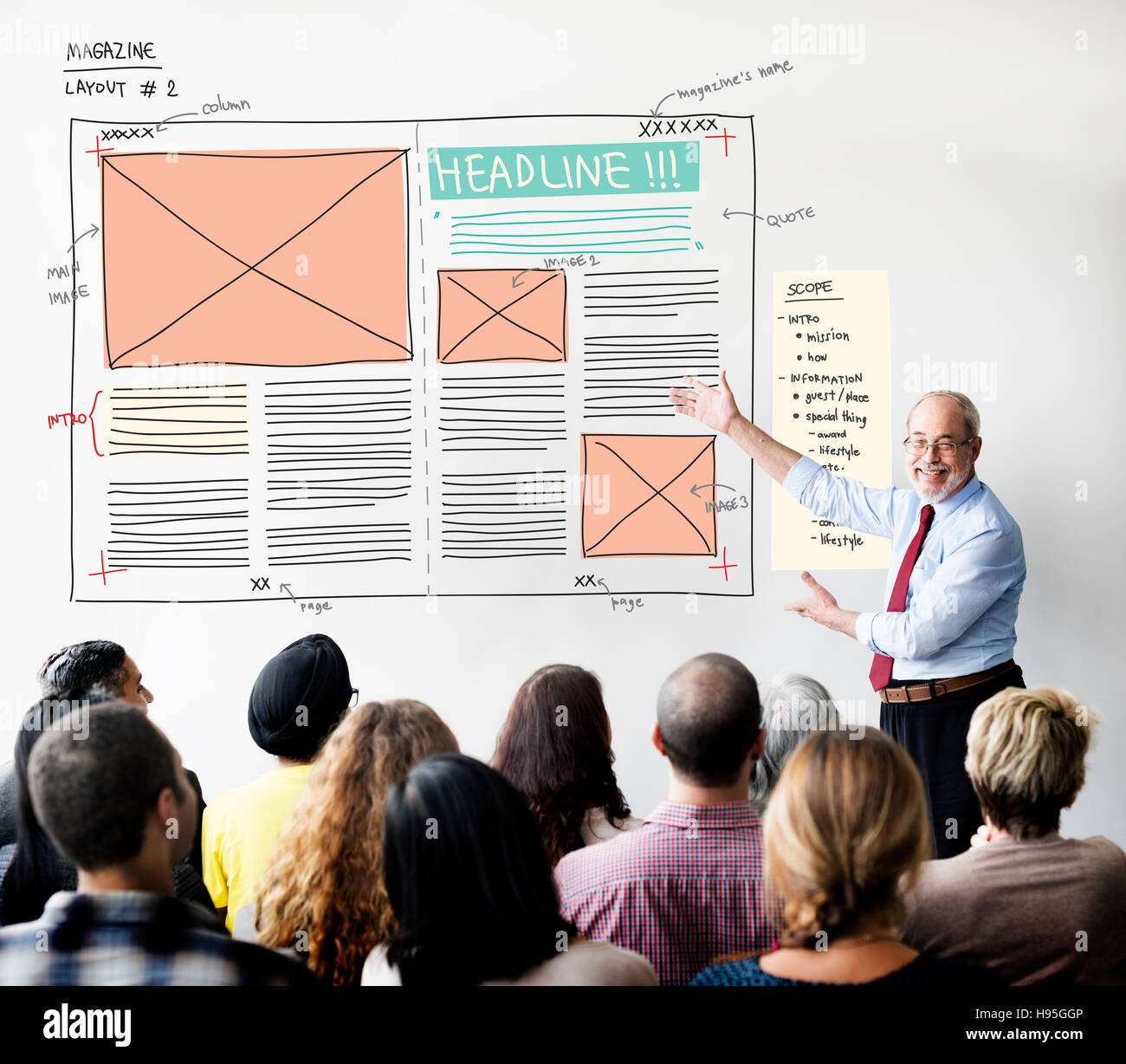 Design Magazine Creativity Layout Media Publication Concept Stock Photo ...