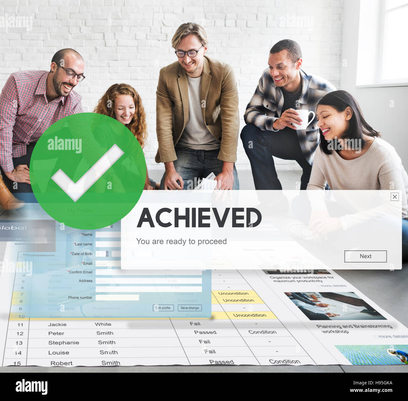 Accomplished Achieved Approve Completed Concept Stock Photo - Alamy