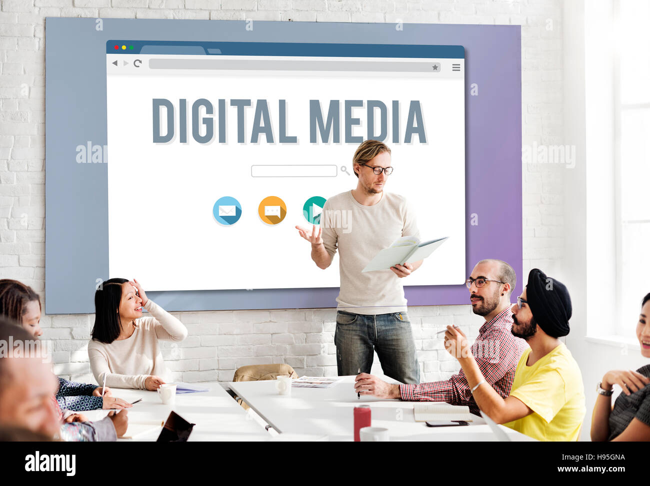 Digital Media Connection Information Internet Concept Stock Photo - Alamy
