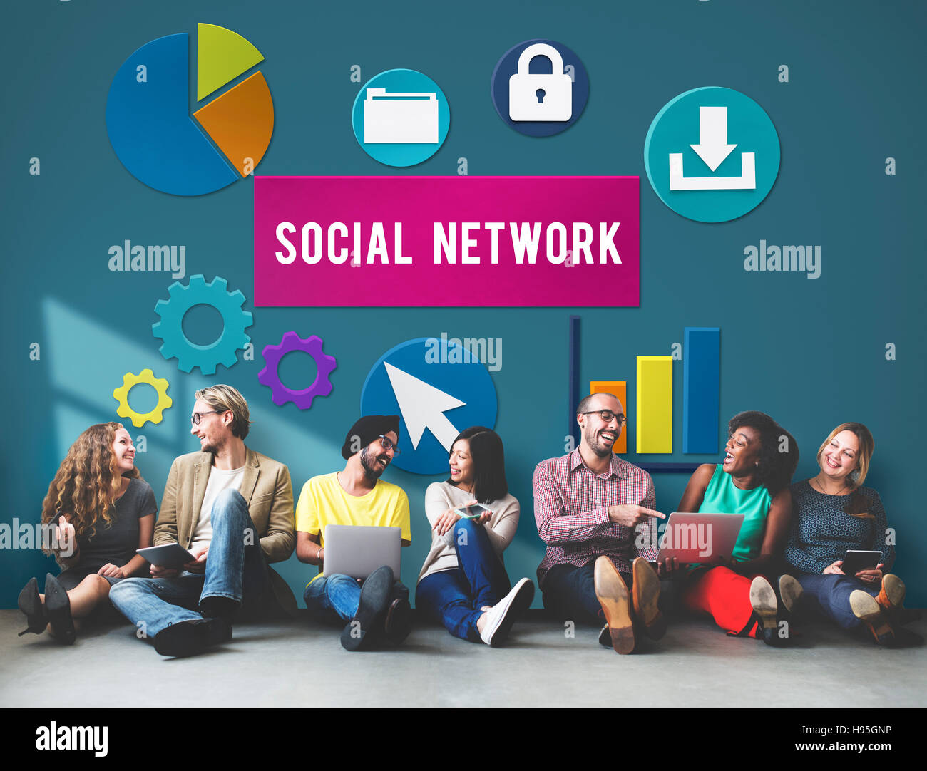 Social Media Network Internet Connection Concept Stock Photo - Alamy