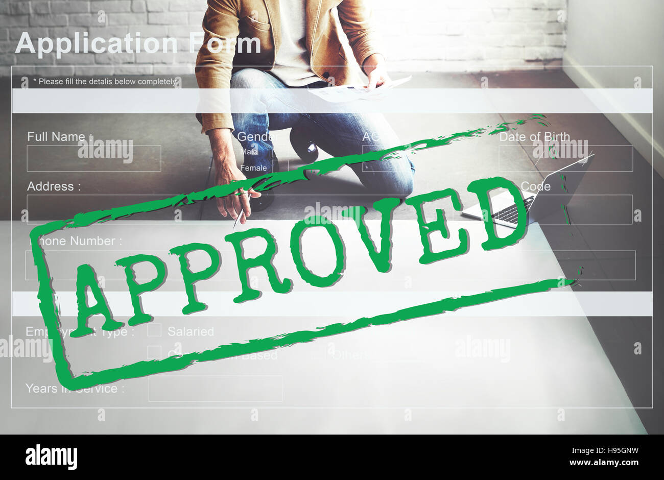 Approved Accepted Application Form Mark Concept Stock Photo - Alamy
