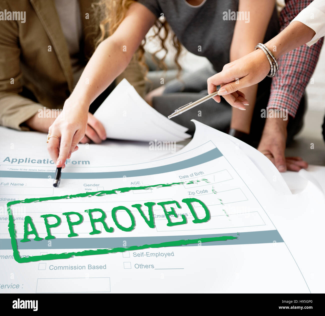 Approved Accepted Application Form Mark Concept Stock Photo - Alamy