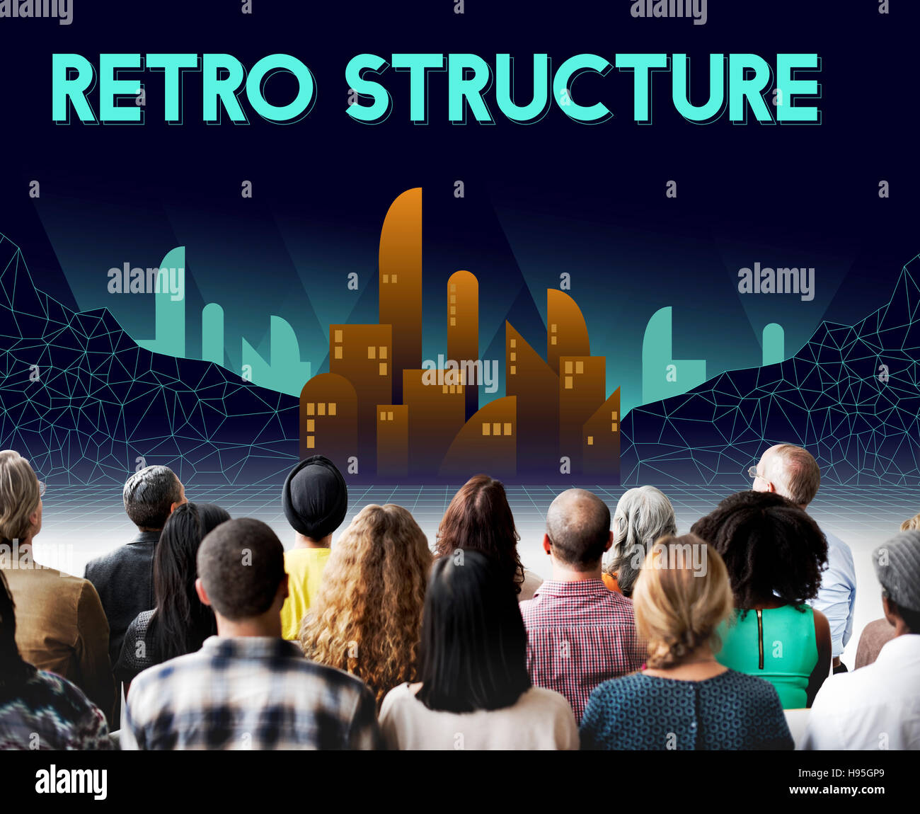 Scyscraper Building REtro Structure Urban Concept Stock Photo - Alamy