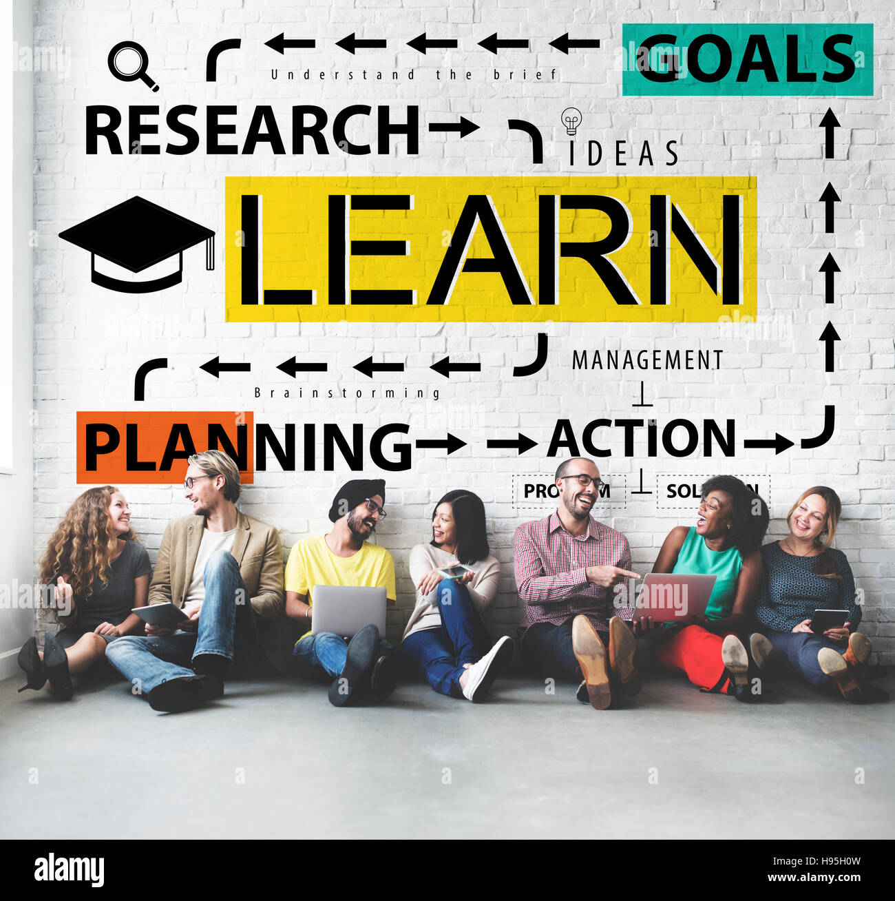 Learn Study Education School Research Concept Stock Photo - Alamy