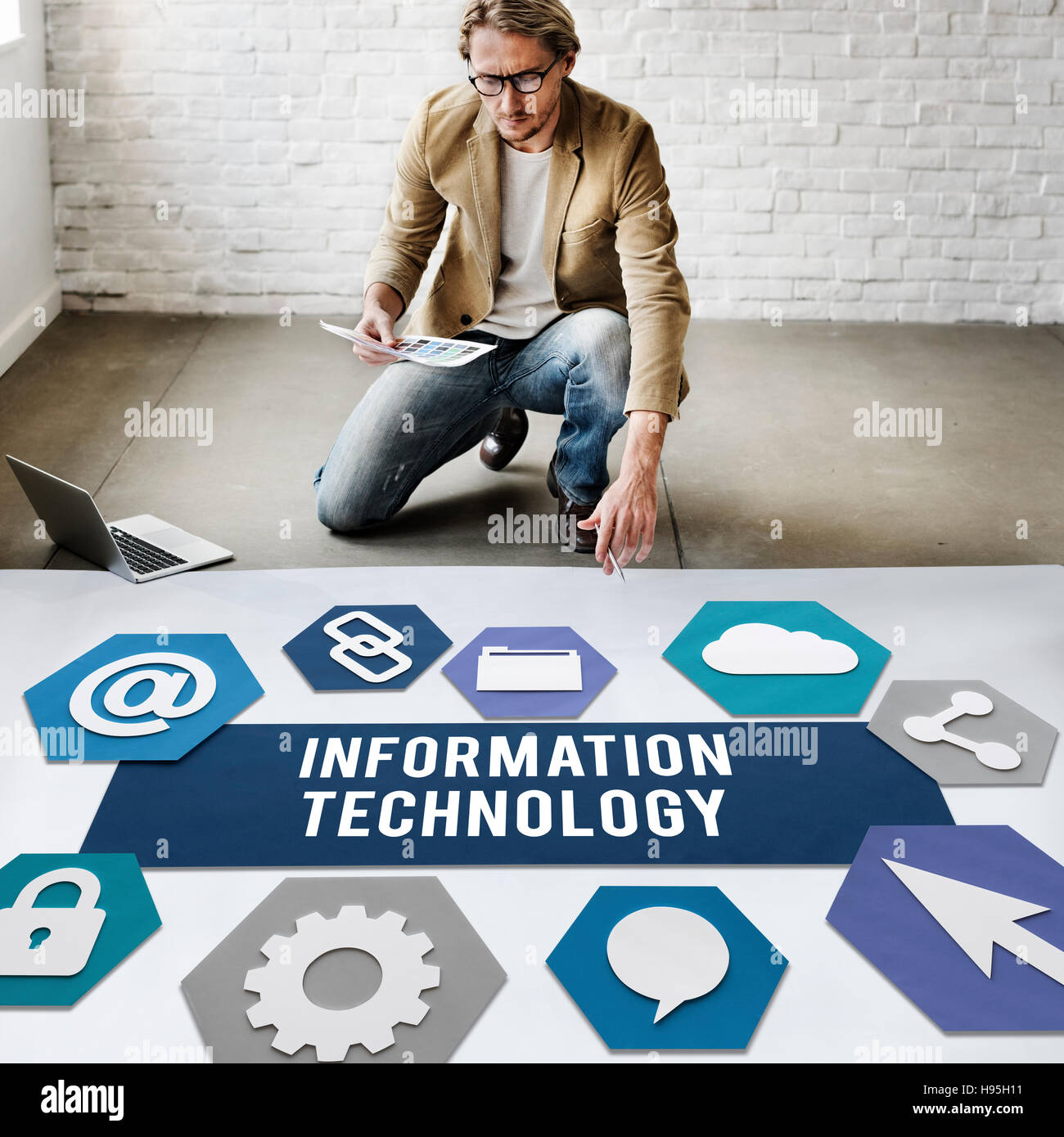 Information Technology Connection Communication Concept Stock Photo - Alamy