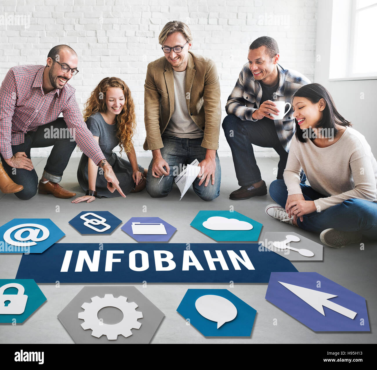 Infobahn Code Information Networking Concept Stock Photo - Alamy