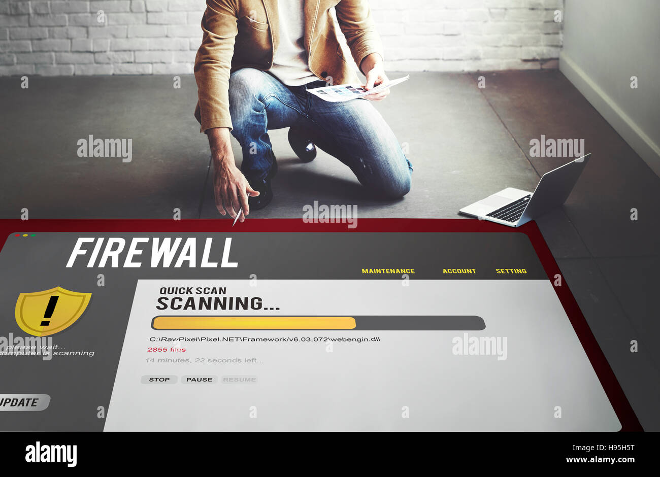 Data File Protection Firewall Malware Removal Concept Stock Photo - Alamy