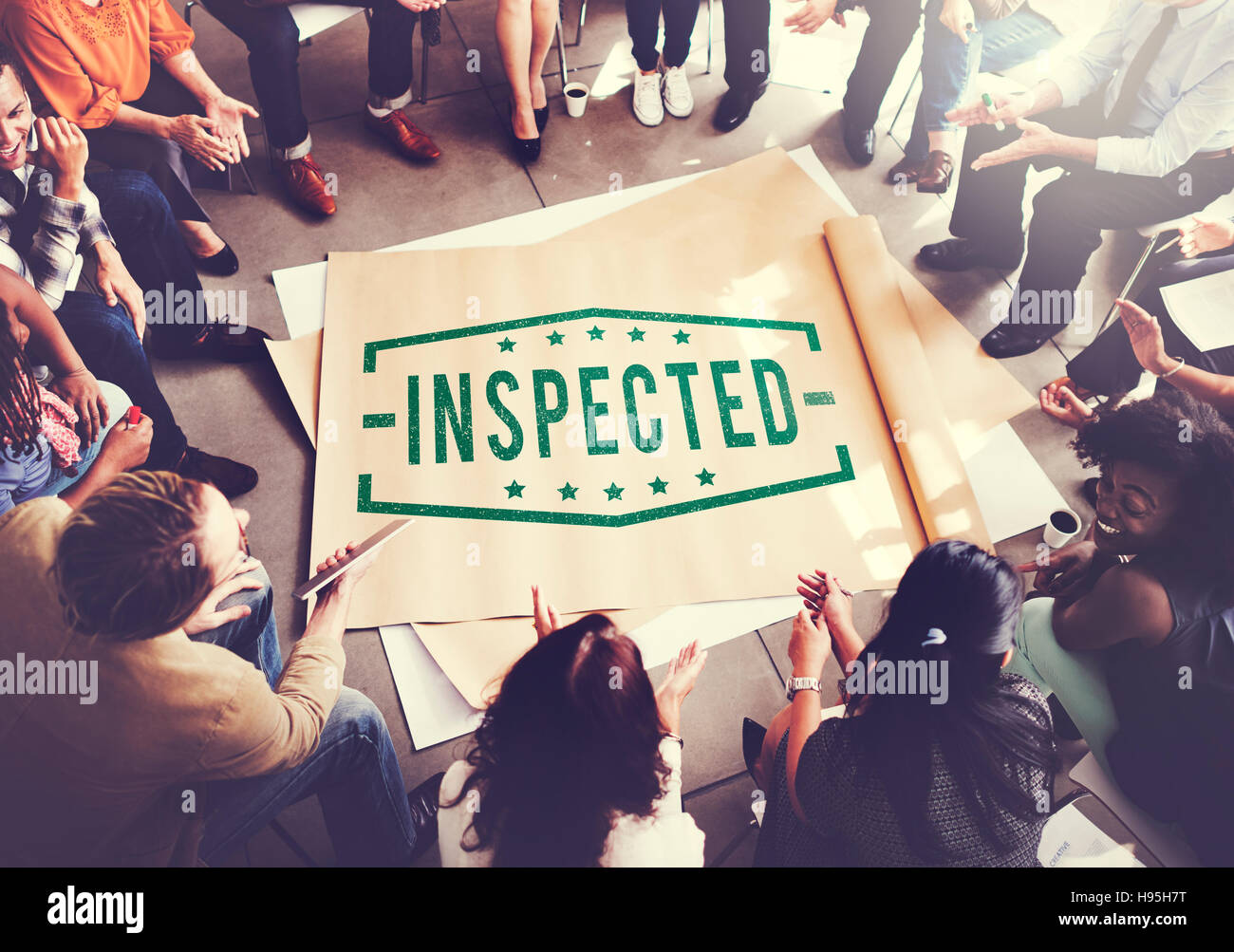 Classified Inspected Inspection Pass Status Concept Stock Photo - Alamy