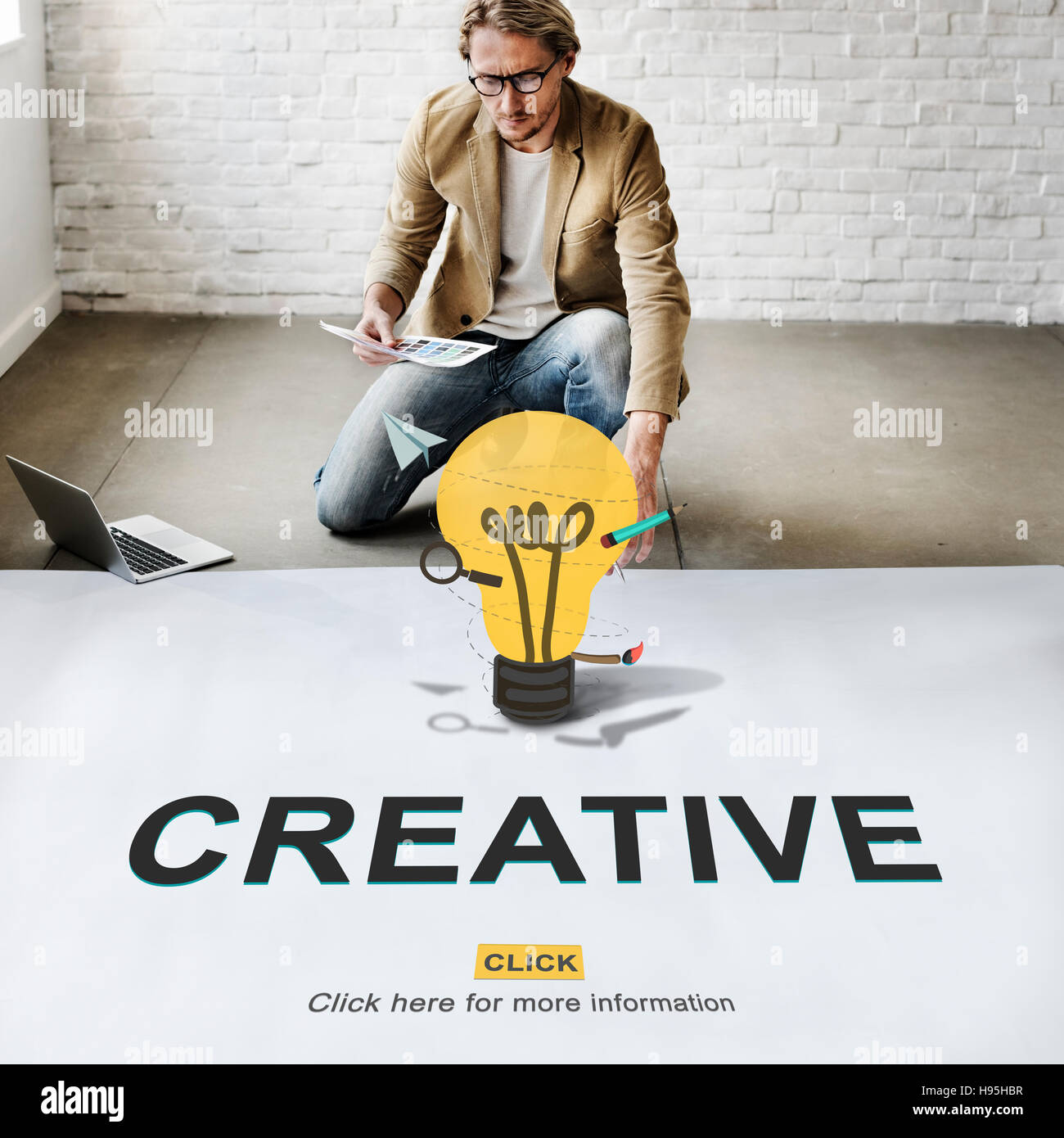 Creative Ideas Imagination inspiration Light Bulb Concept Stock Photo ...
