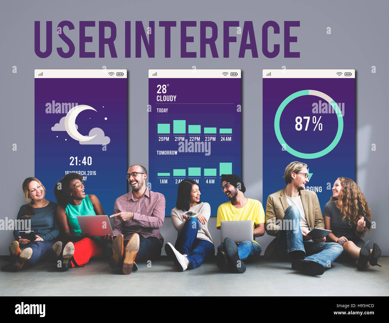 User Interface Operating System Electronic Technology Concept Stock ...