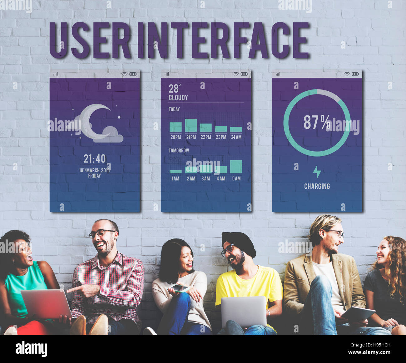 User Interface Operating System Electronic Technology Concept Stock ...