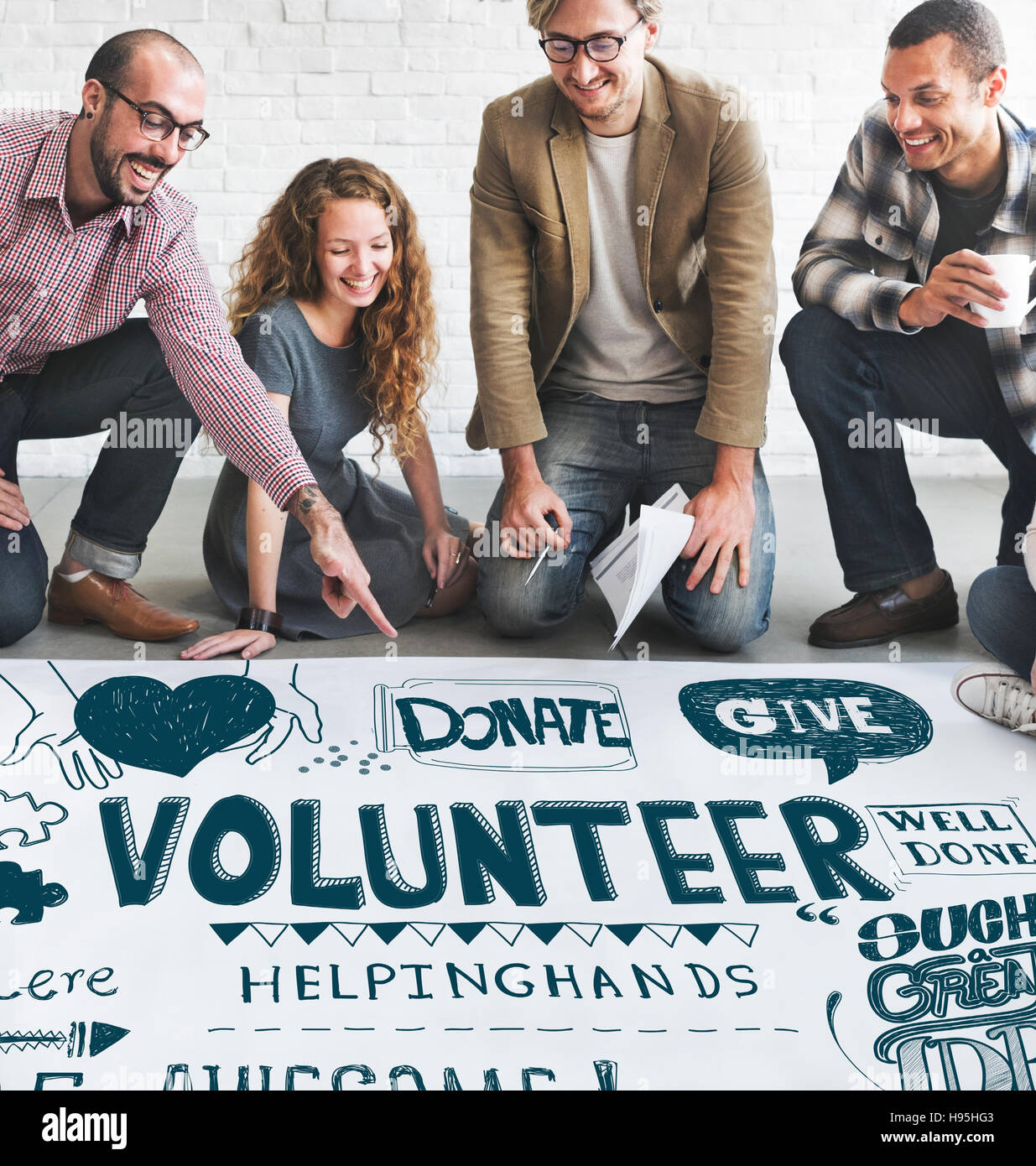 Volunteer Charity Helping Hands Give Concept Stock Photo - Alamy