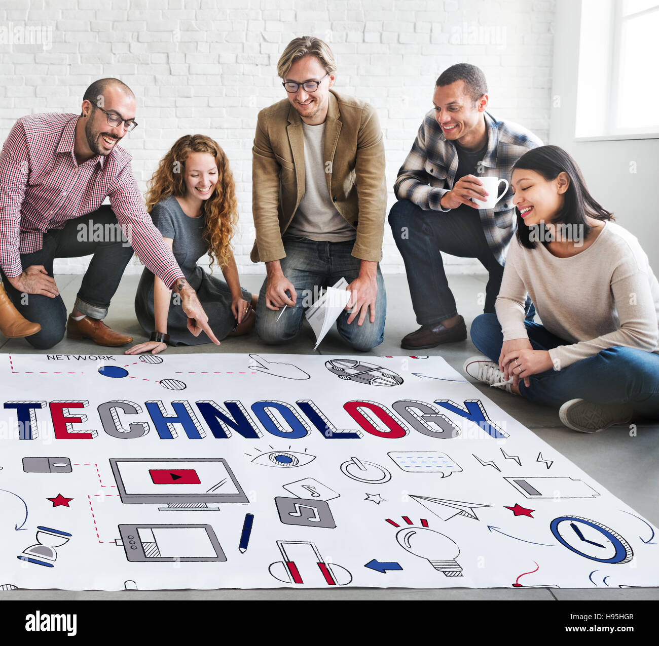 Technology Digital Communication Multimedia Device Concept Stock Photo ...