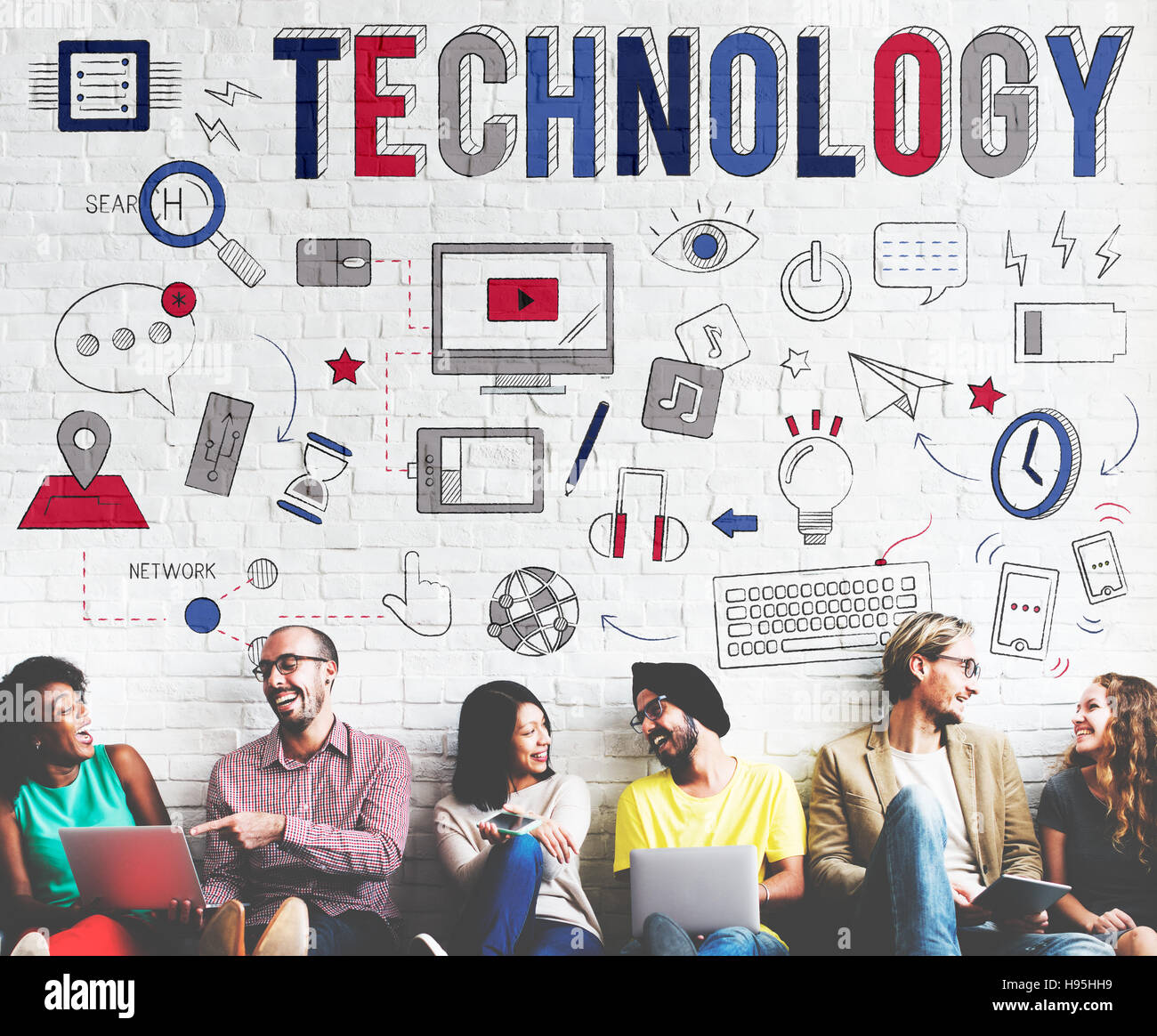 Technology Digital Communication Multimedia Device Concept Stock Photo ...