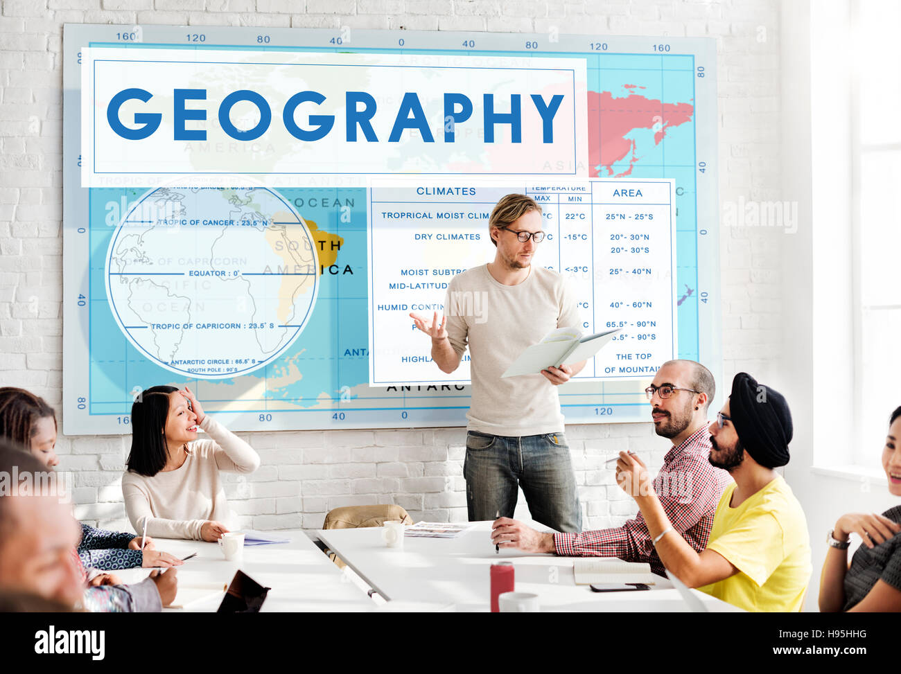 Geography Map World Climate Details Concept Stock Photo - Alamy
