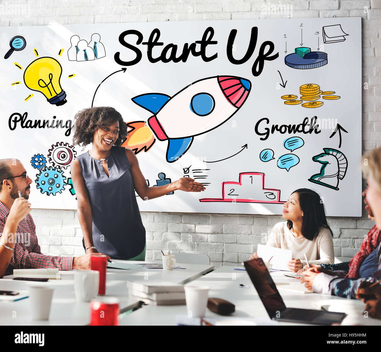 Start up Planning Growth Development Launch Concept Stock Photo - Alamy