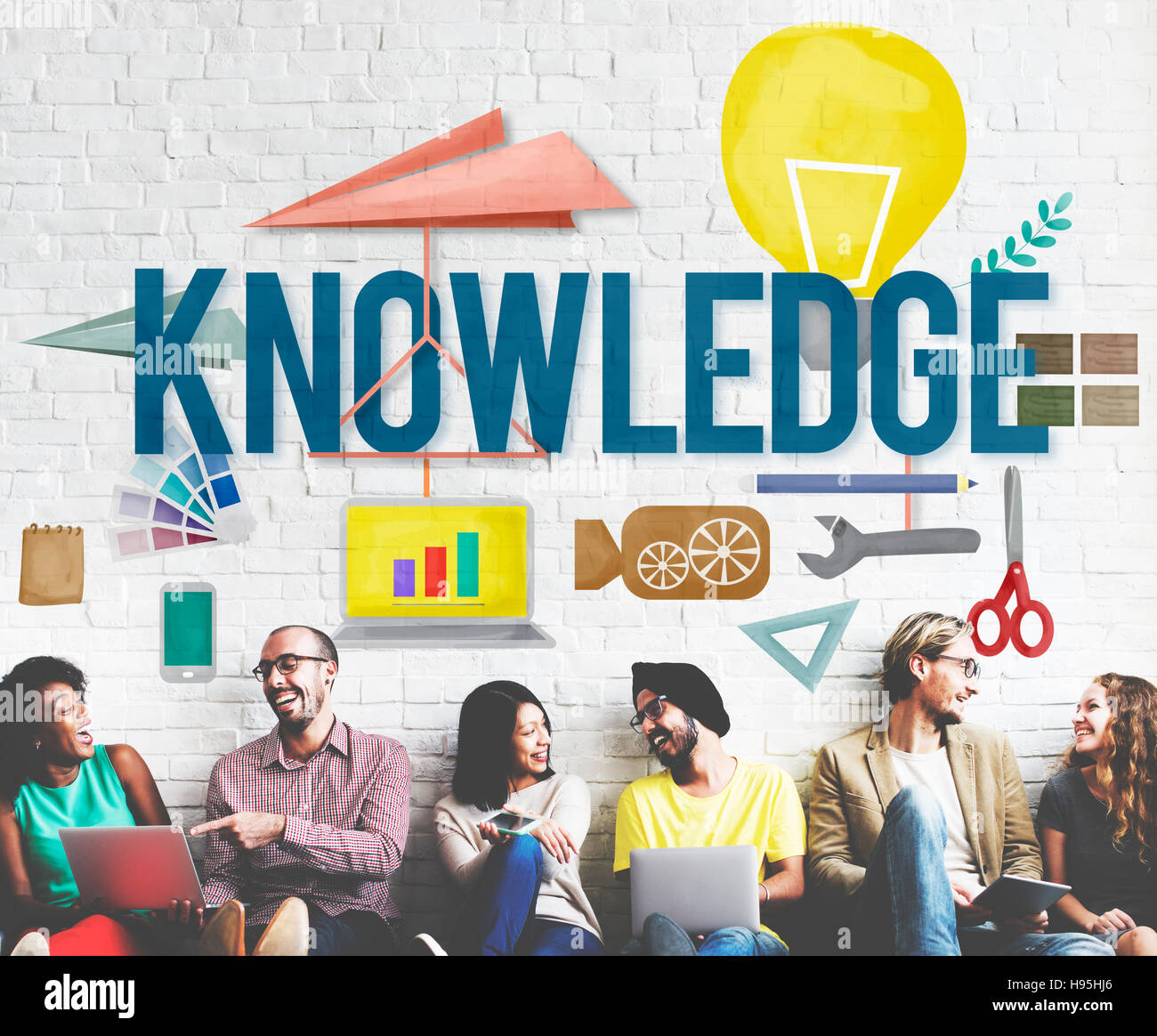 Knowledge School Course Degree Graphics Concept Stock Photo - Alamy