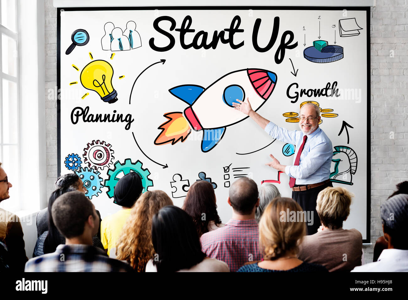 Start up Planning Growth Development Launch Concept Stock Photo - Alamy