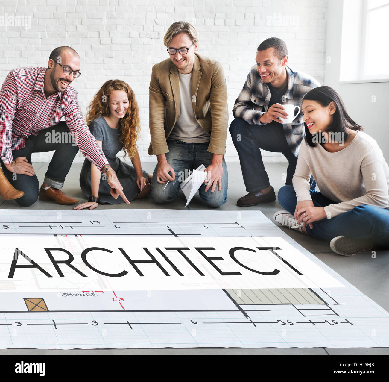 Architect Architecture Design Infrastructure Construction Concept Stock ...