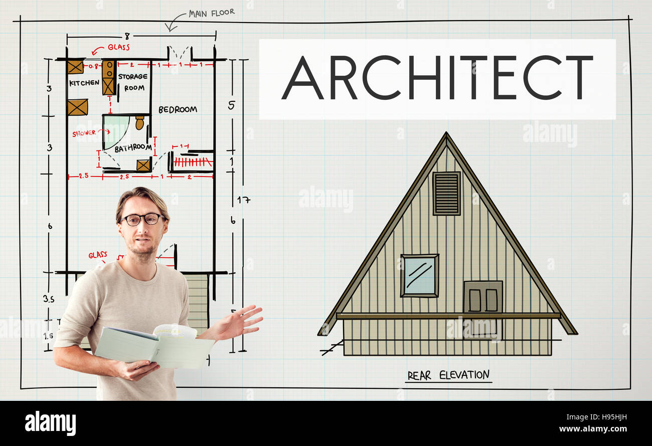 Architect Architecture Design Infrastructure Construction Concept Stock ...