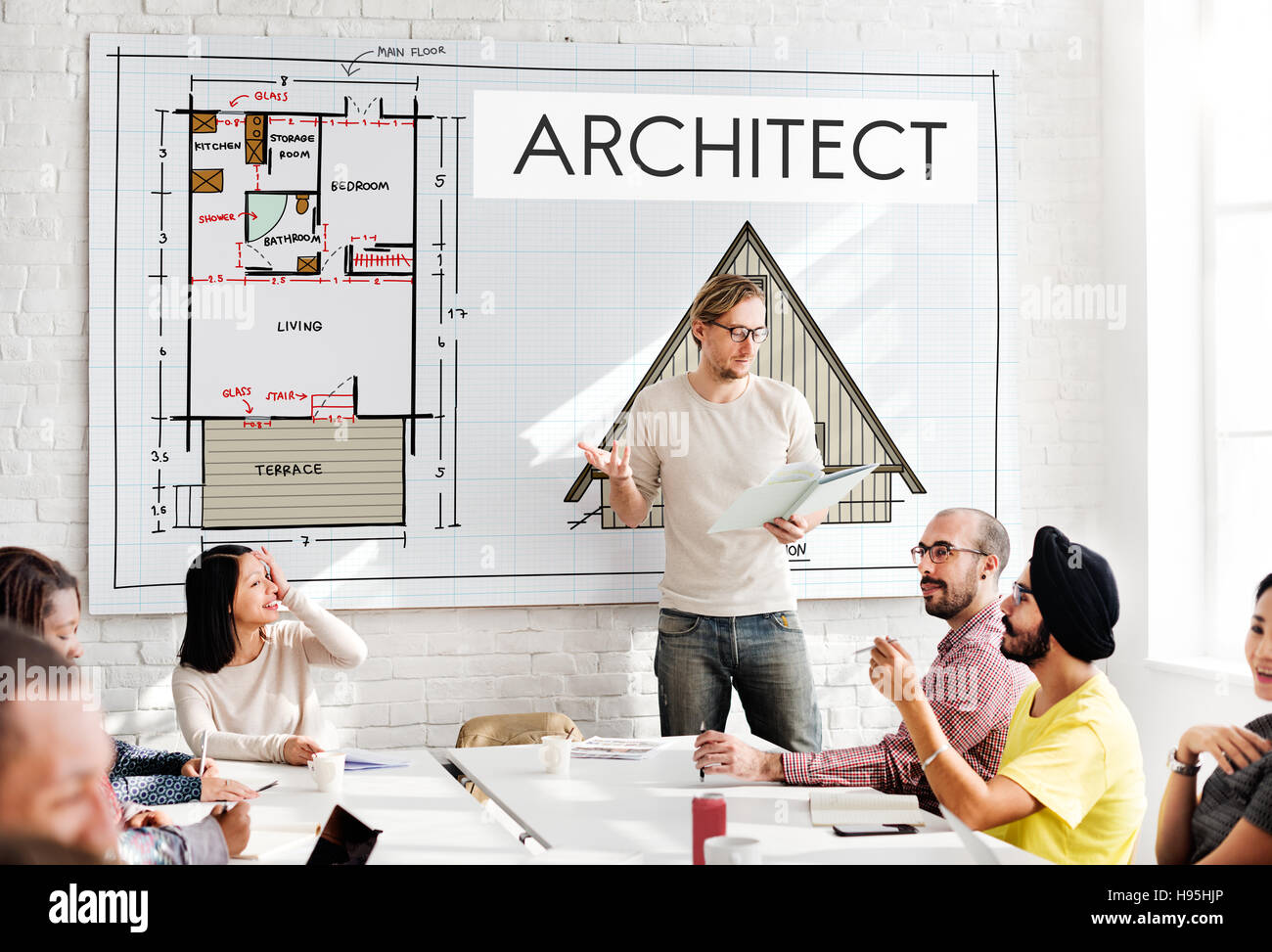 Architect Architecture Design Infrastructure Construction Concept Stock ...