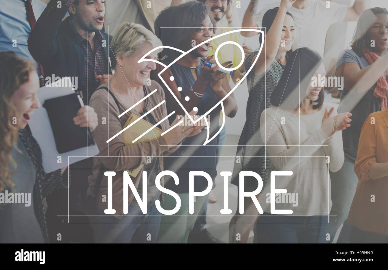 Goals Ideas Mission Spaceship Concept Stock Photo - Alamy