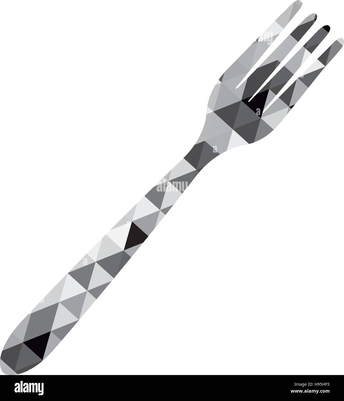cutlery triangle mosaic icon image vector illustration design Stock ...