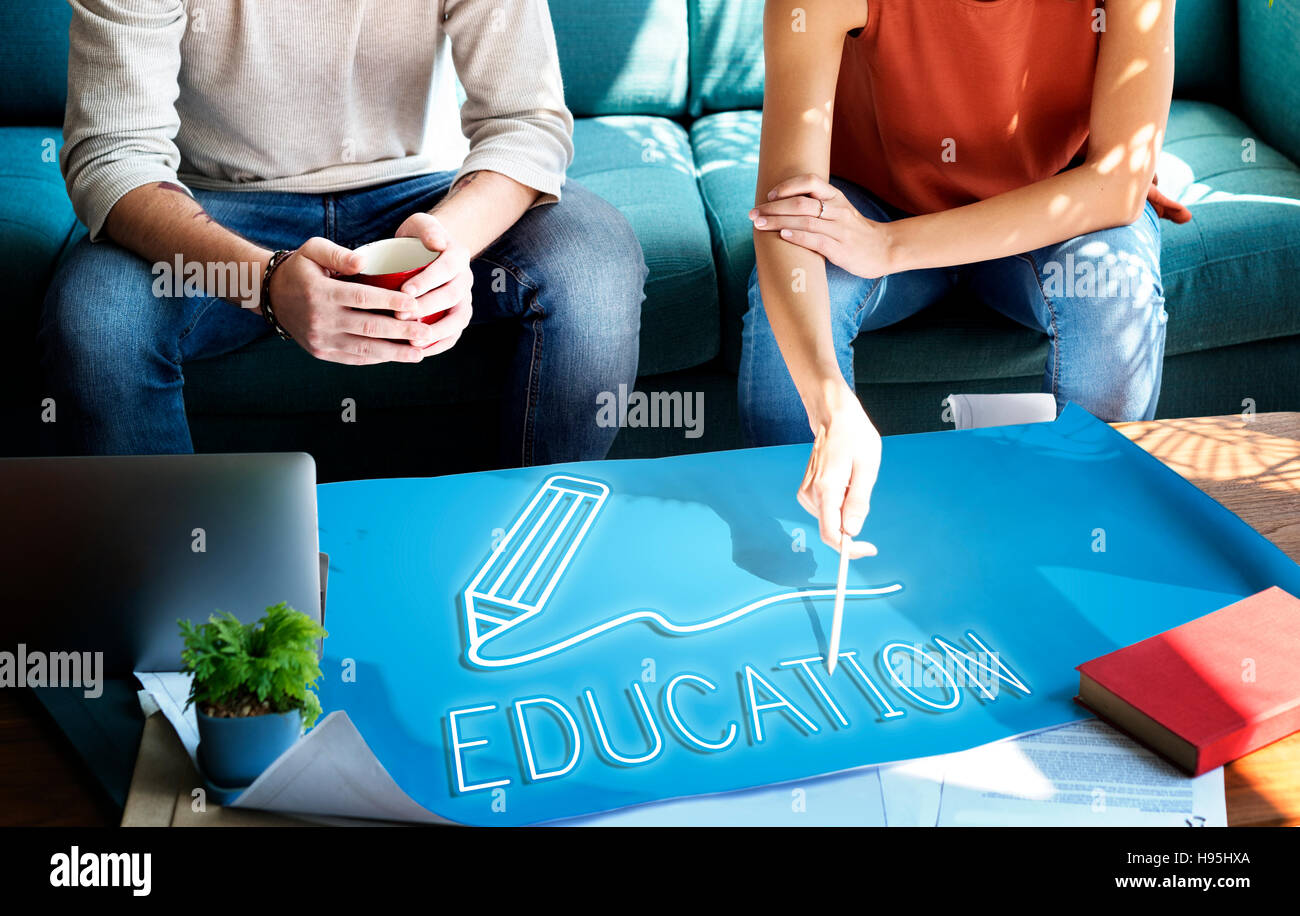 Education Learning Studying Knowledge Graphic Concept Stock Photo - Alamy