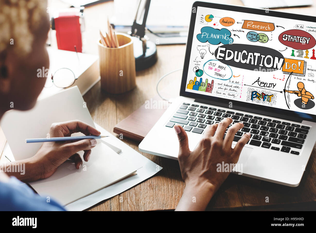 Education School Studies Learning Graphics Concept Stock Photo - Alamy