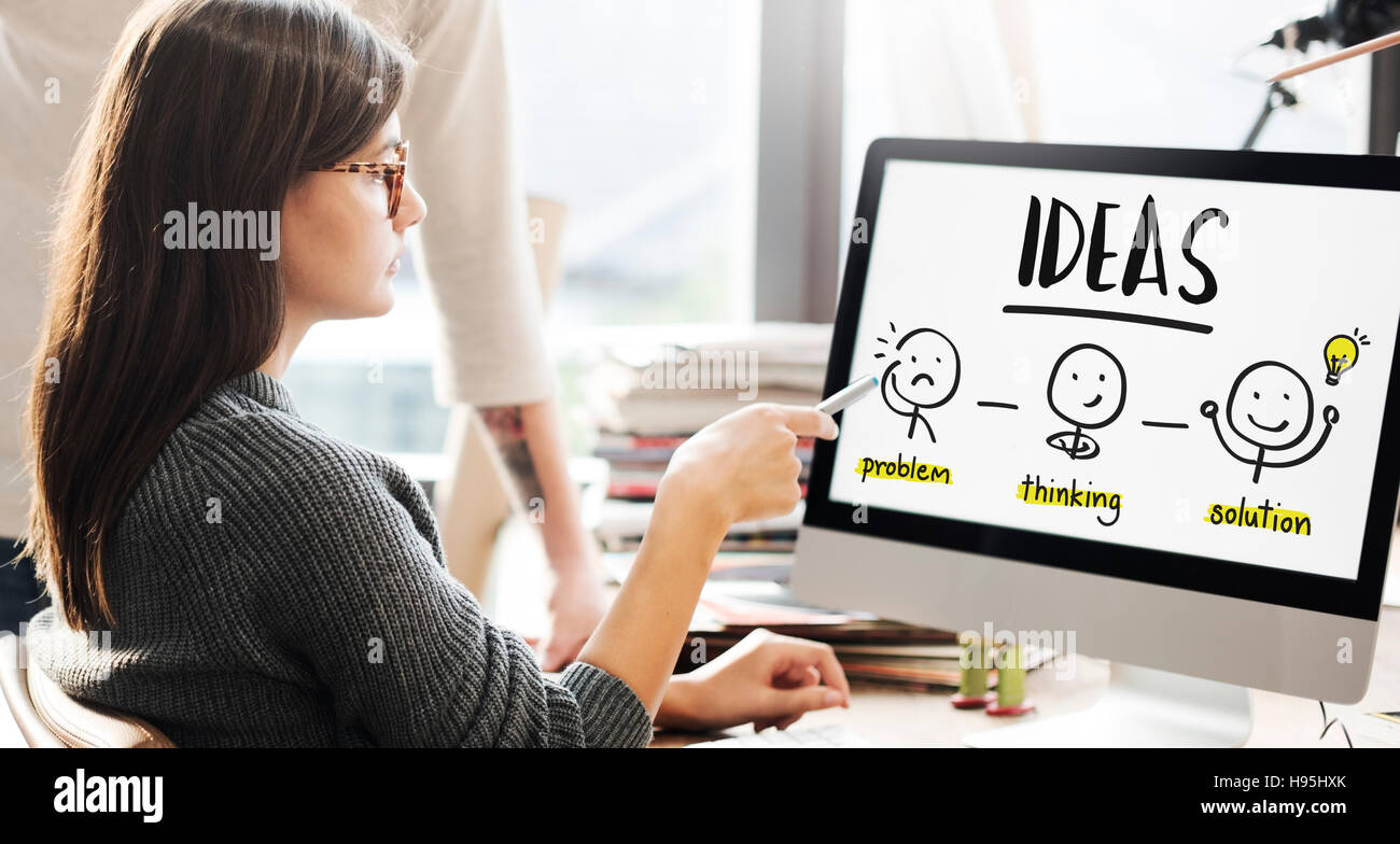 Ideas Creative Thinking People Graphic Concept Stock Photo - Alamy