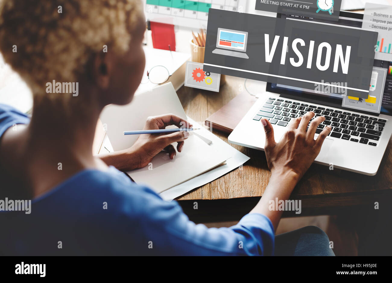 Vision Direction Inspiration Mission Target Future Concept Stock Photo ...