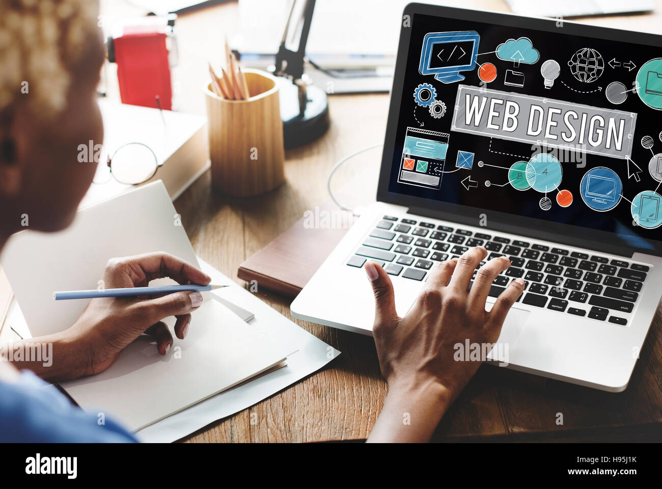 Web Design Technology Digital Illustrations Concept Stock Photo - Alamy
