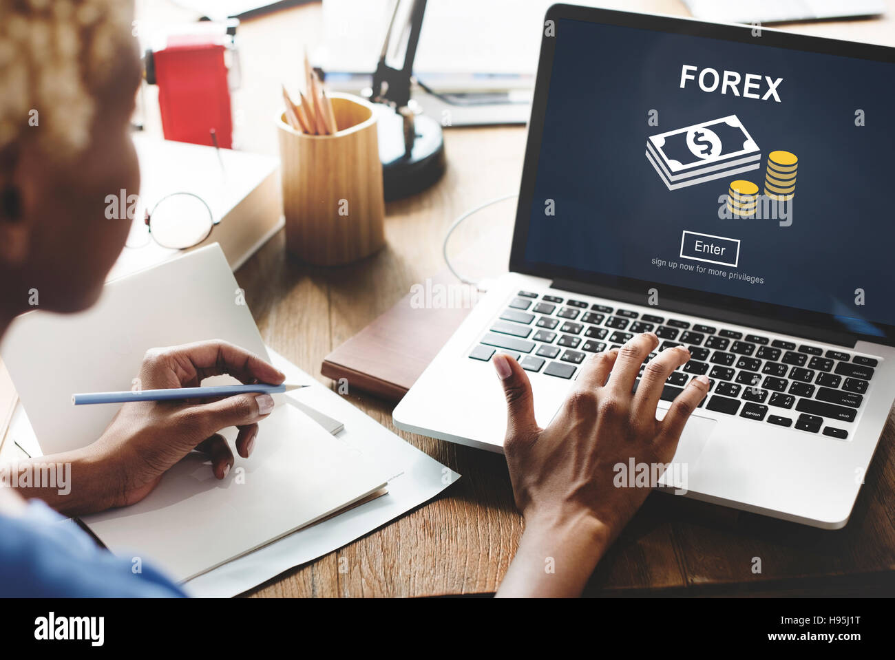 FOREX Banking Stock Market Finance Online Website Concept Stock Photo ...