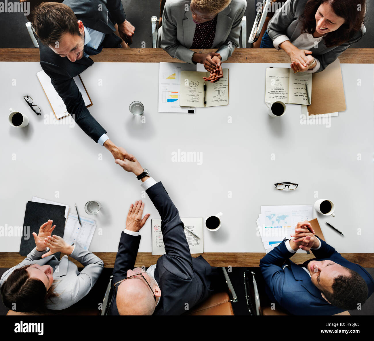 Business People Meeting Corporate Handshake Greeting Concept Stock ...