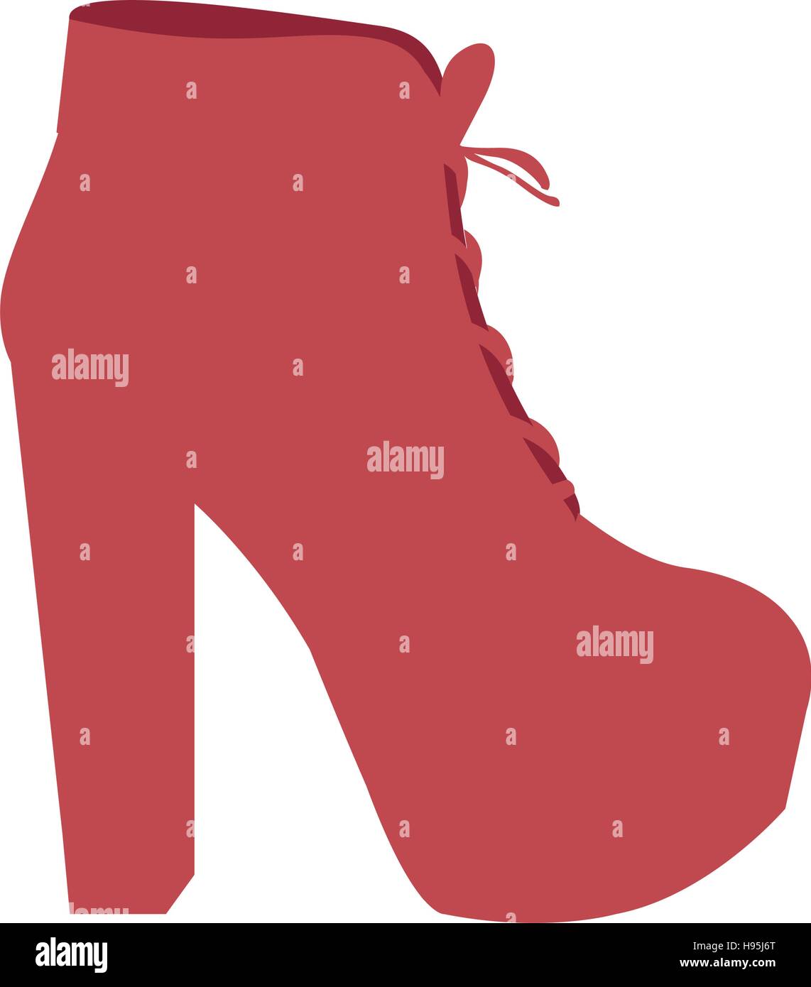 Walking boot with high heel Stock Vector Images - Alamy