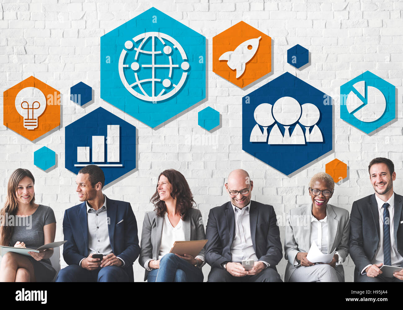 Global Business Strategy Planning Icon Concept Stock Photo - Alamy