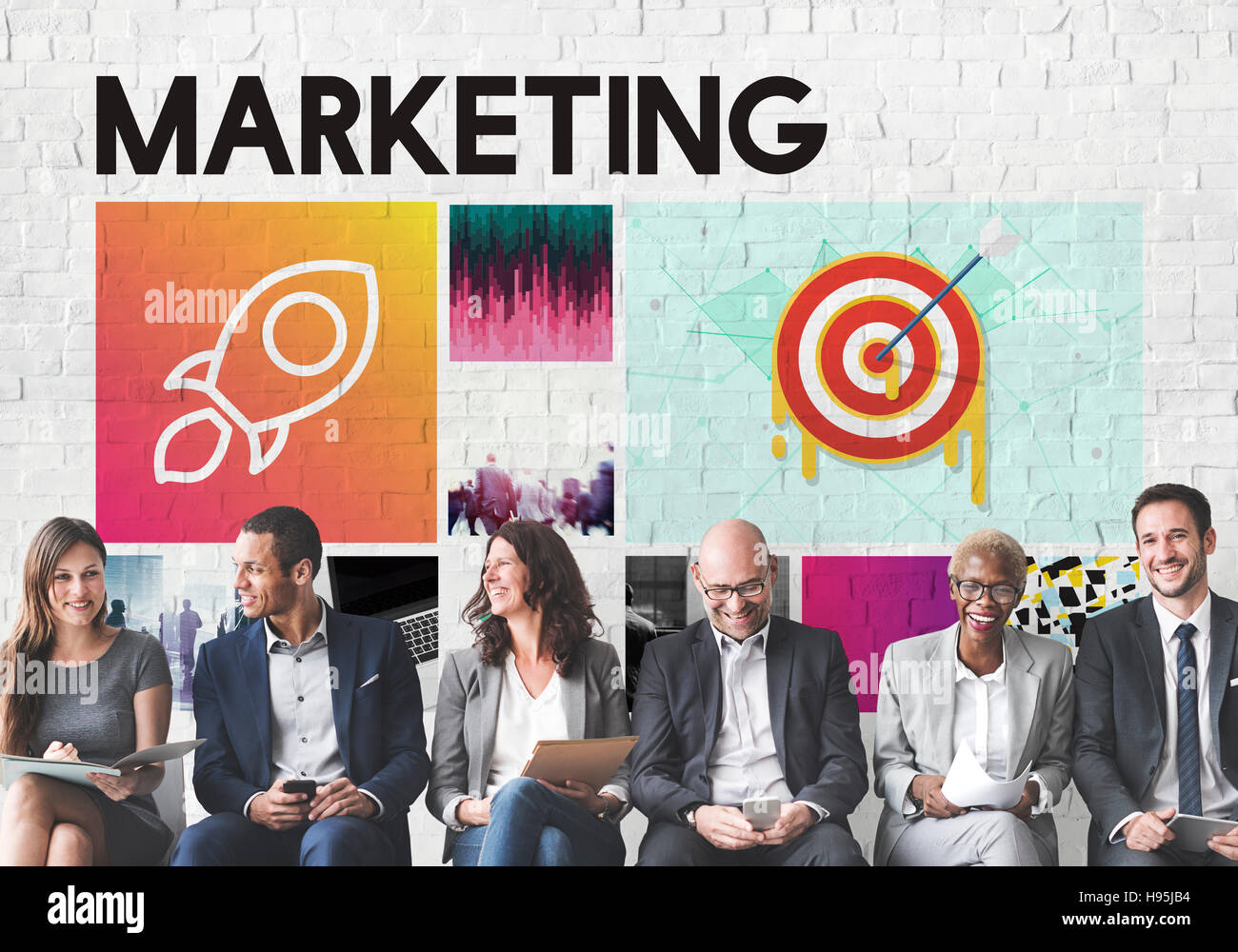 Launch Target Goals Rocketship Graphic Concept Stock Photo - Alamy